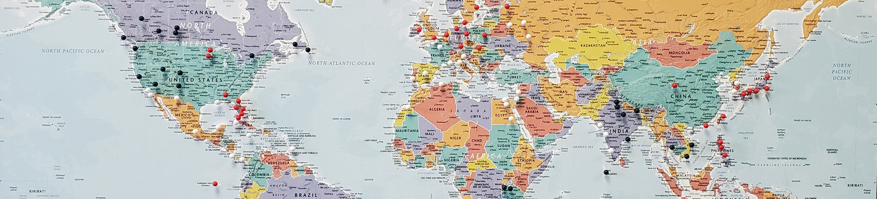 Maps of the World for Sale | Framed Travel Maps Décor – Push Pin Travel ...