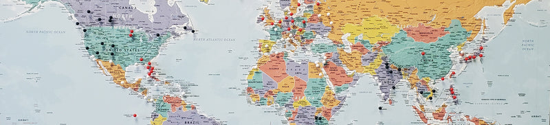 Maps of the World for Sale | Framed Travel Maps Décor – Push Pin Travel ...