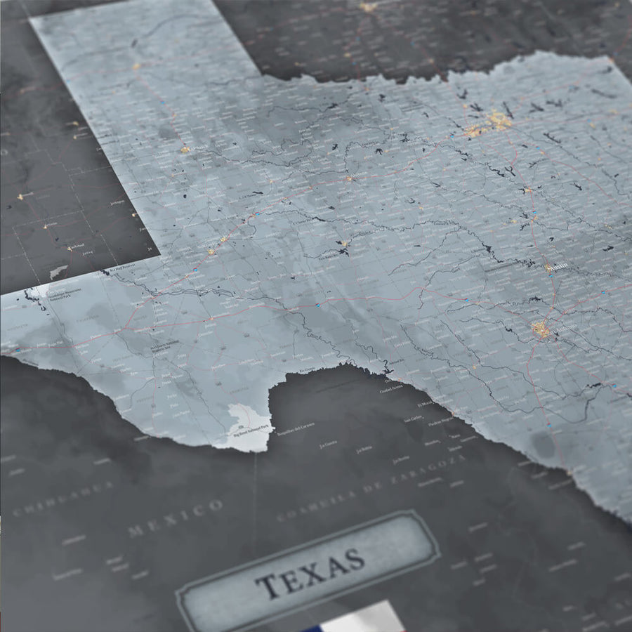 Framed and Personalized World Travel Maps with Pins | Push Pin Maps ...