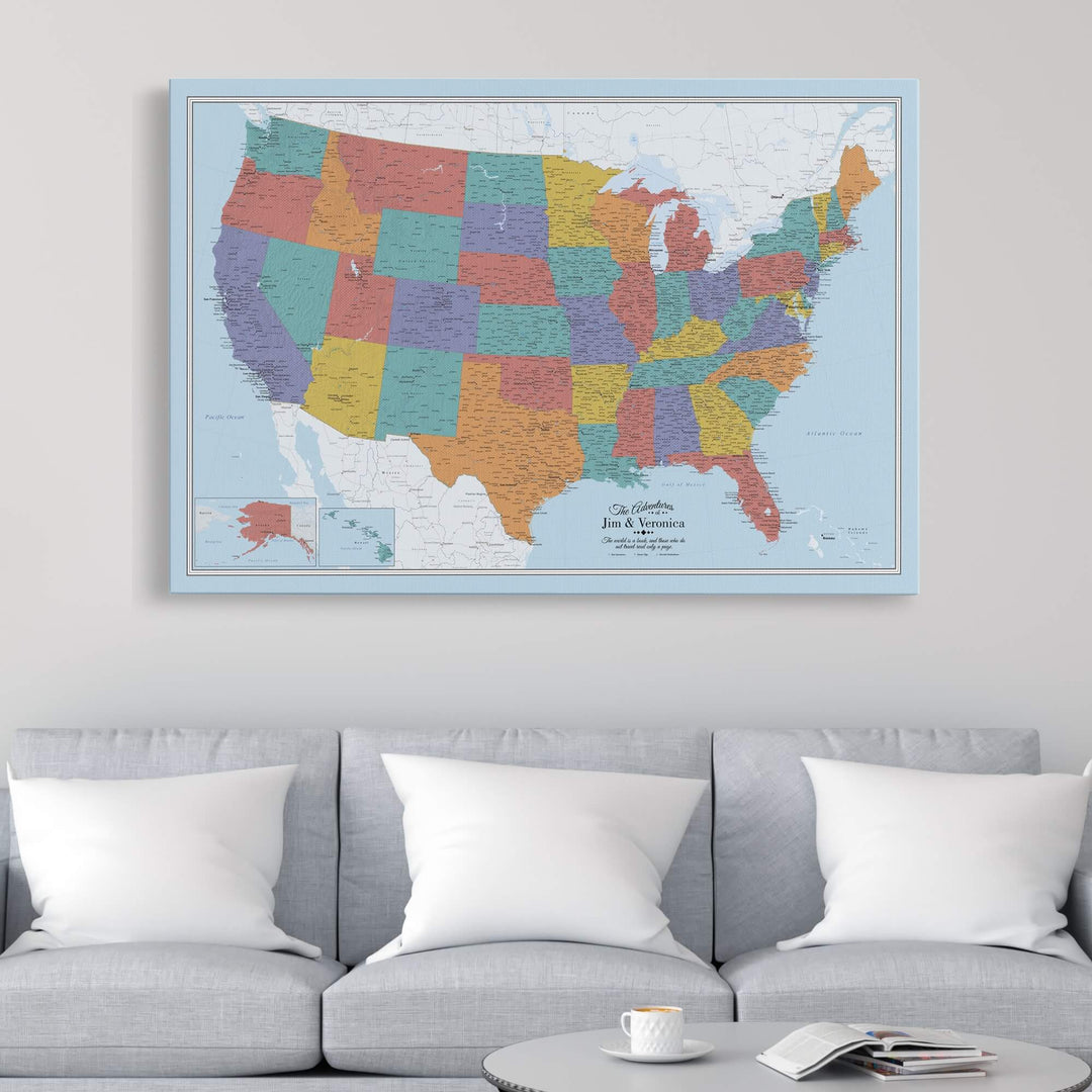US Push Pin Travel Maps | Framed United States Maps with Pins