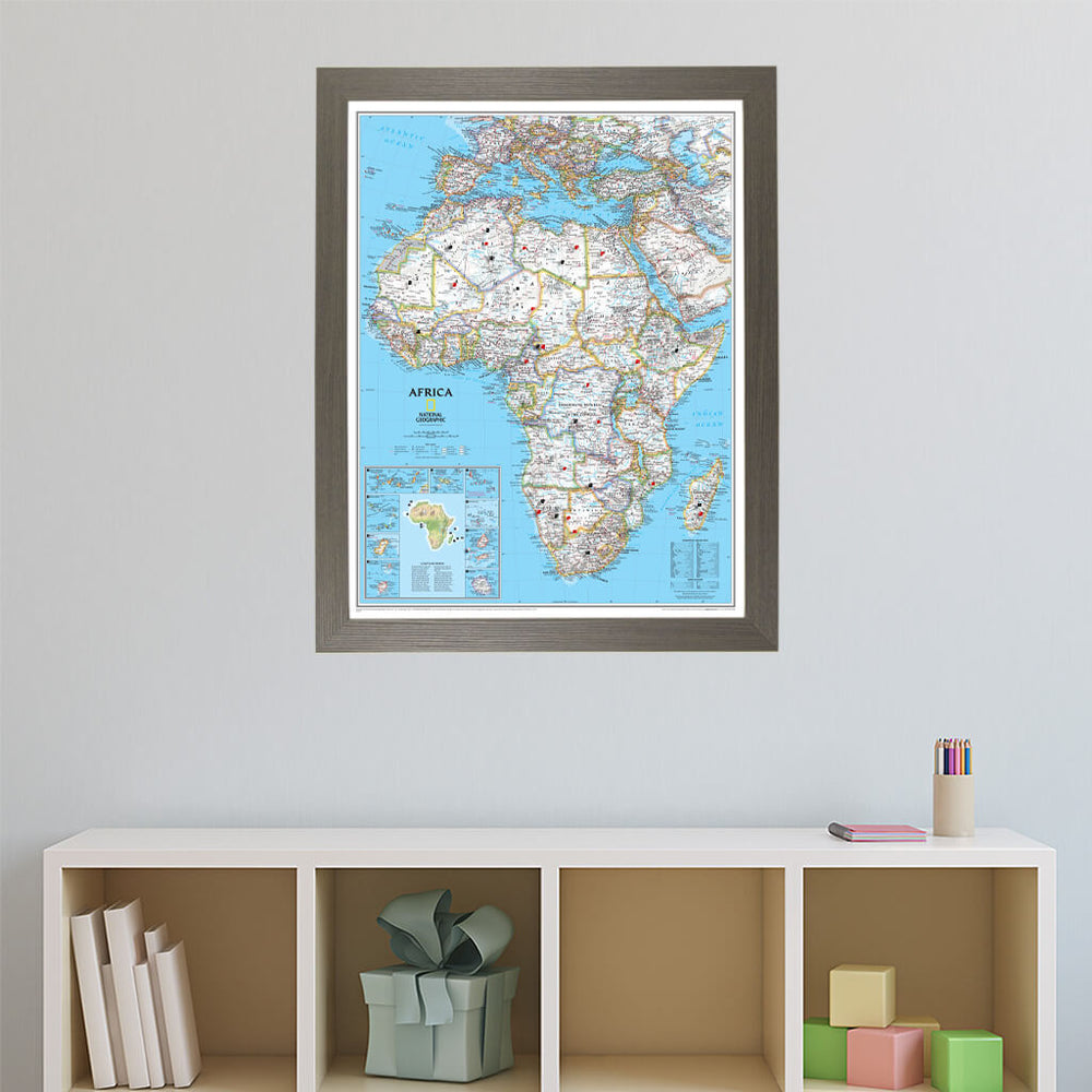 National Geographic Classic Africa Map on Canvas | Regional Africa Map ...
