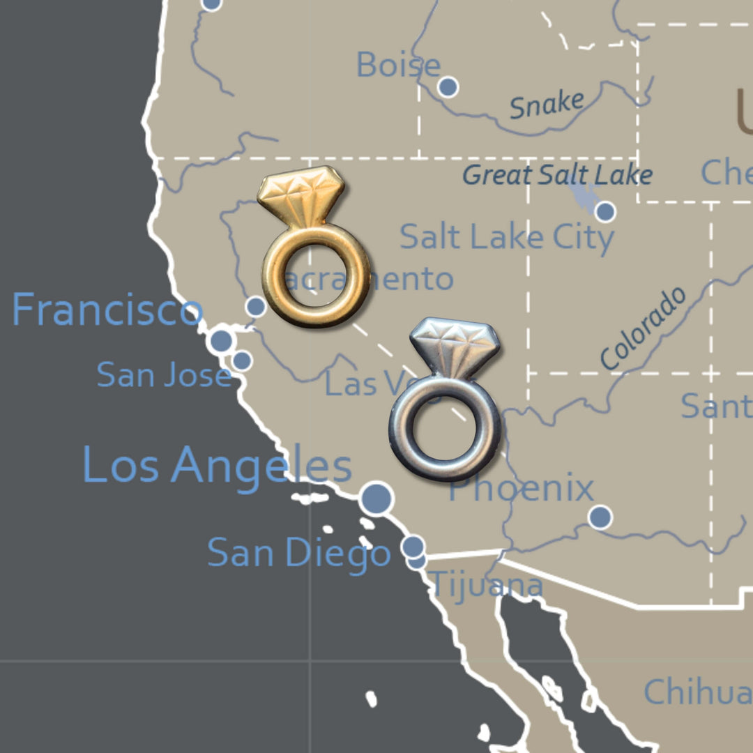 Love, Home, Life Event Push Pins - Map Pins Celebrating Life Milestone ...