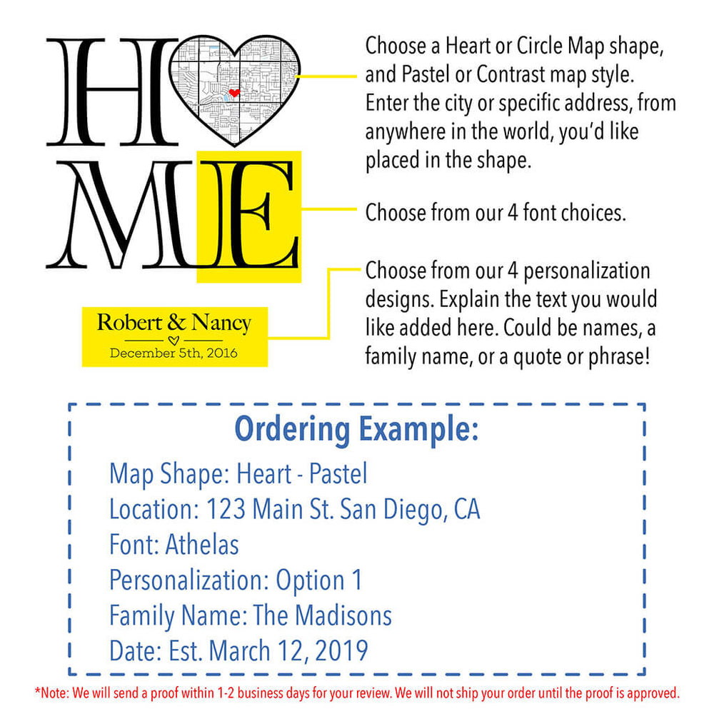 Typography Map Art | Canvas Map Art - HOME - Customized Wall Decor ...