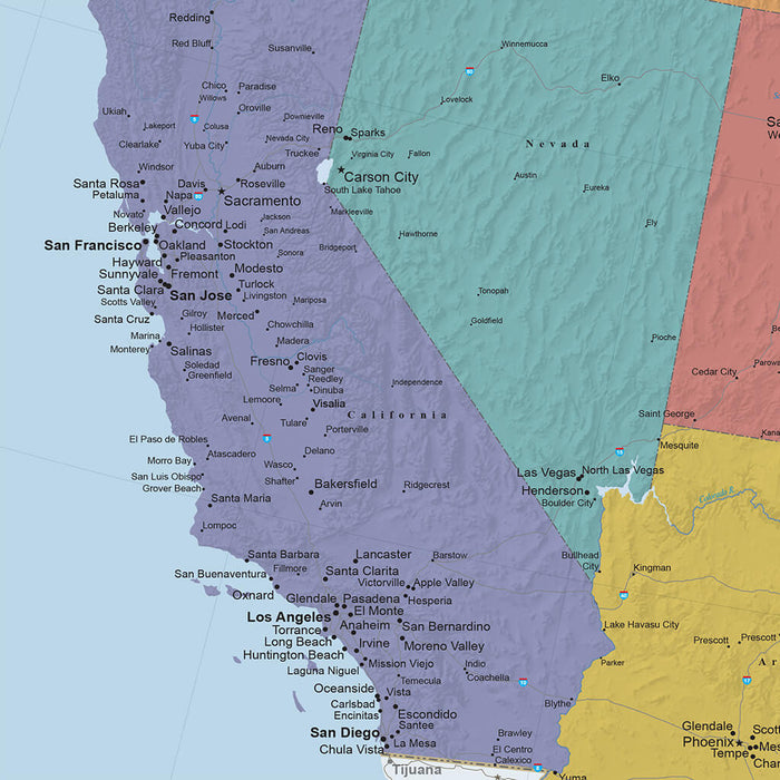 3-Panel USA Map | Large Canvas Travel Map | US Push Pin Maps – Push Pin ...