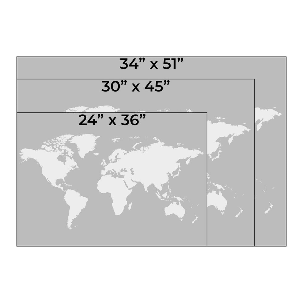Earth Toned US Map with Pins | Gallery Canvas Print | U.S. Travel Map ...
