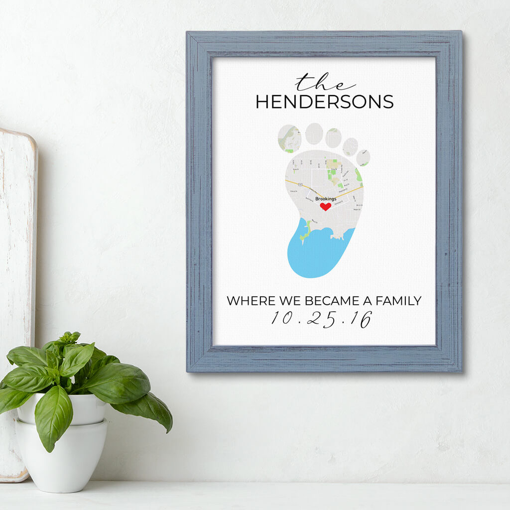 Welcome Baby Map Print | Customized Family Map Gift | Nursery Wall Art ...