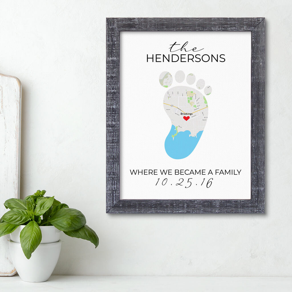 Welcome Baby Map Print | Customized Family Map Gift | Nursery Wall Art ...