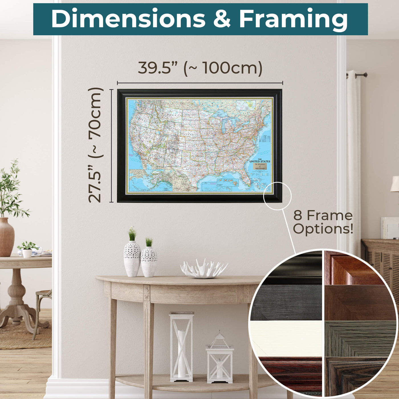 National Geographic US Map | United States Wall Map for Sale – Push Pin ...