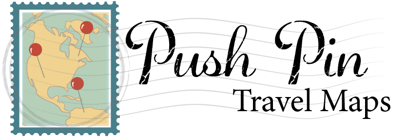 Framed and Personalized World Travel Maps with Pins | Push Pin Maps ...