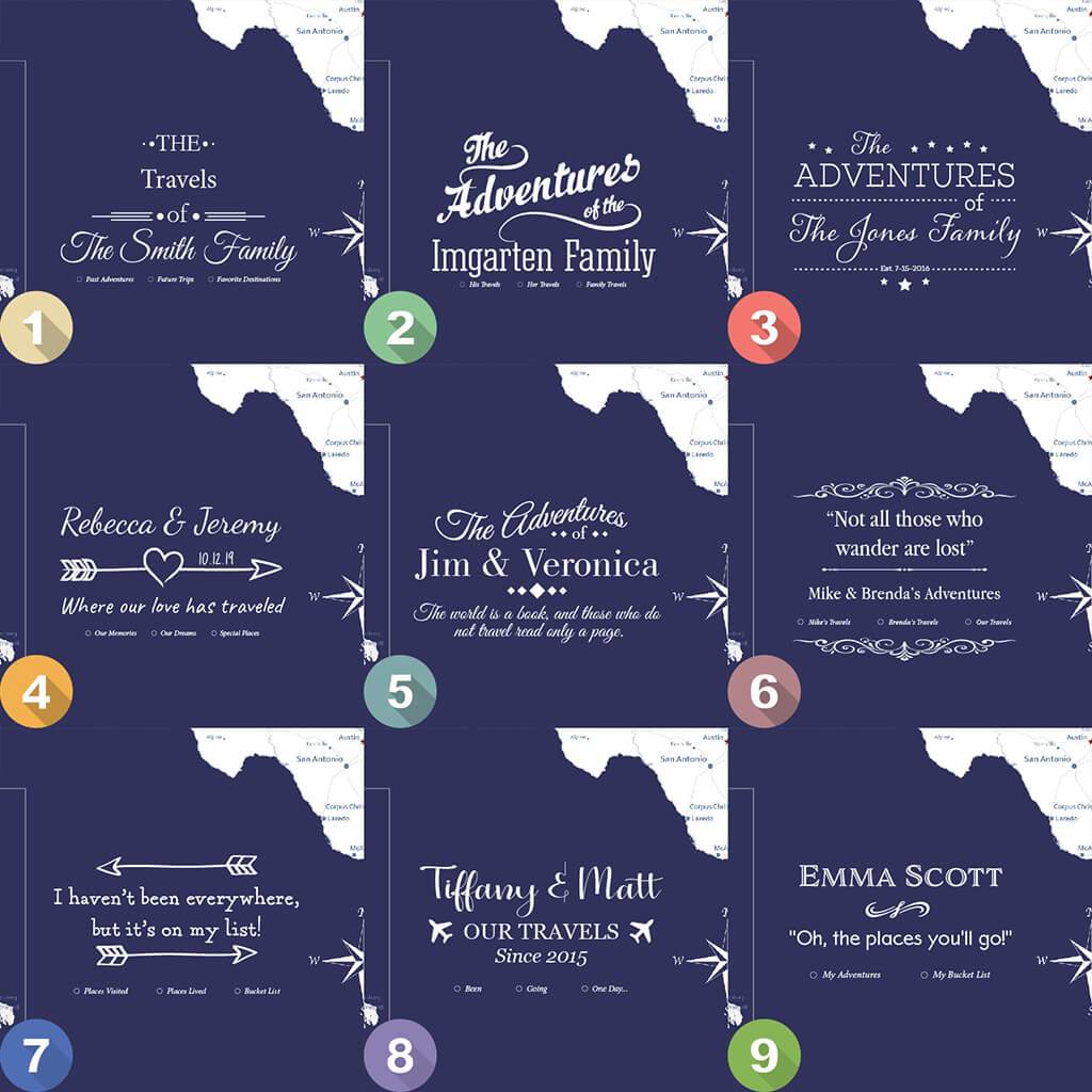 Navy Explorers USA and Caribbean Map Poster | Build Your Own Map - Push ...