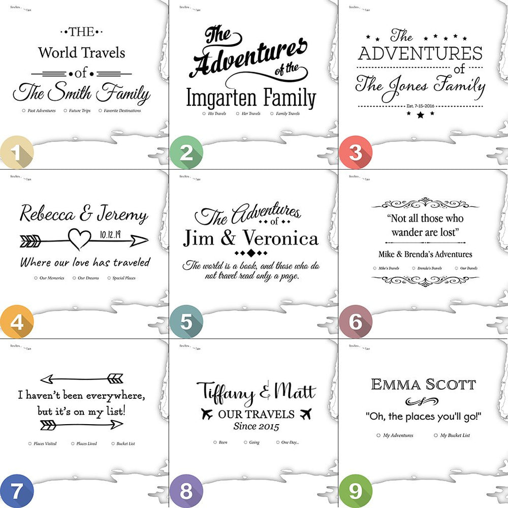 Hand-Drawn World Map | Black and White Outline World Map – Push Pin ...