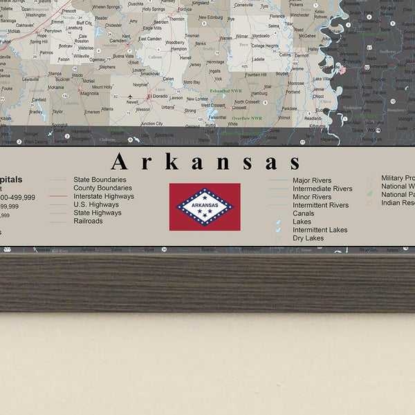 Travel Map of Arkansas | Interactive Arkansas State Map – Push Pin ...