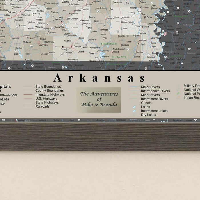 Travel Map of Arkansas | Interactive Arkansas State Map – Push Pin ...