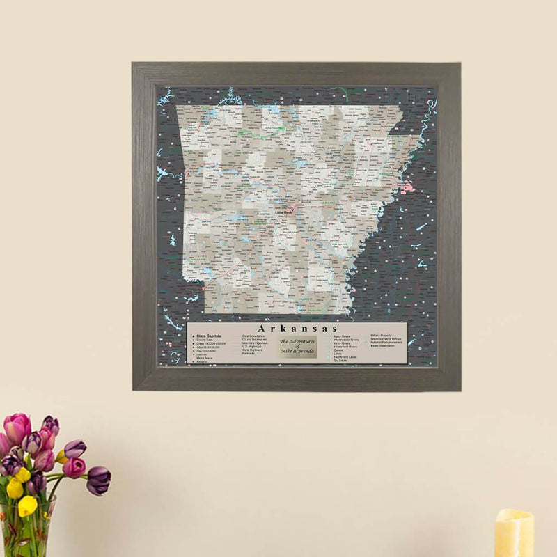 Travel Map of Arkansas | Interactive Arkansas State Map – Push Pin ...