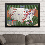 Baseball Stadium Adventures Map with Pins | MLB Travel Map – Push Pin ...