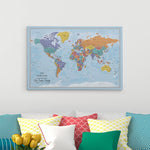 World Push Pin Map | Gallery Wrapped Large Canvas World Map – Push Pin ...