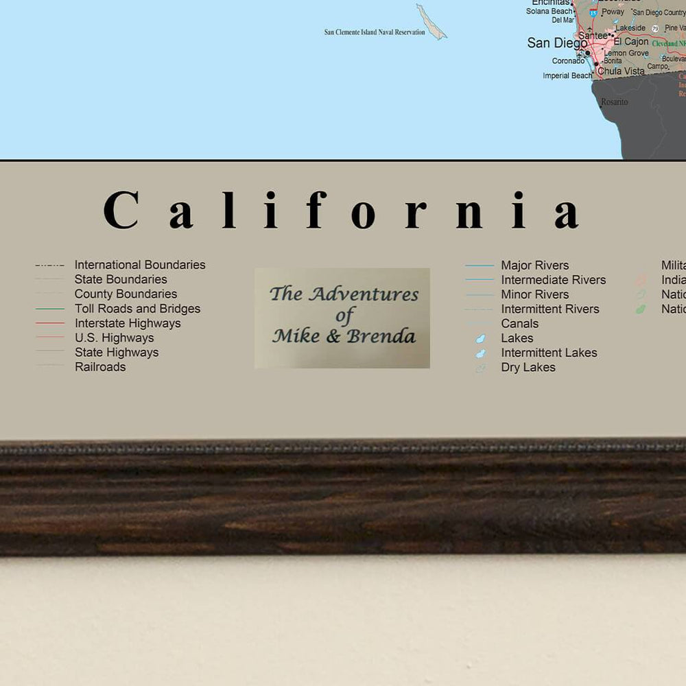 California County Travel Map | Detailed Map of California – Push Pin ...