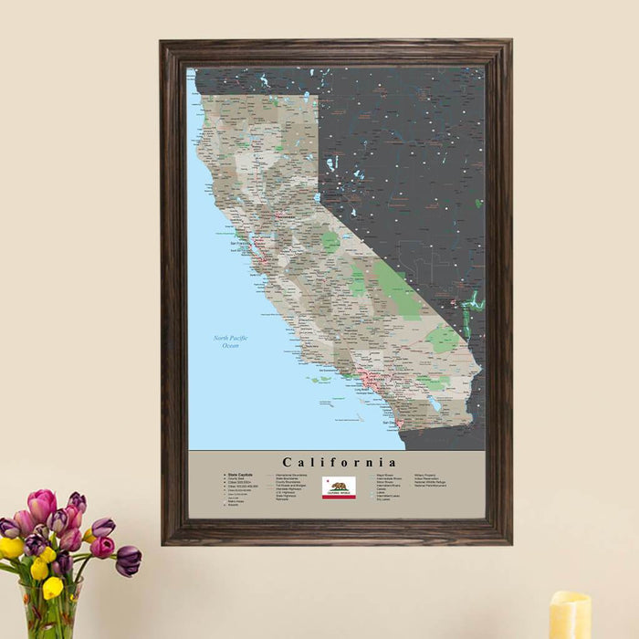 California County Travel Map | Detailed Map of California – Push Pin ...