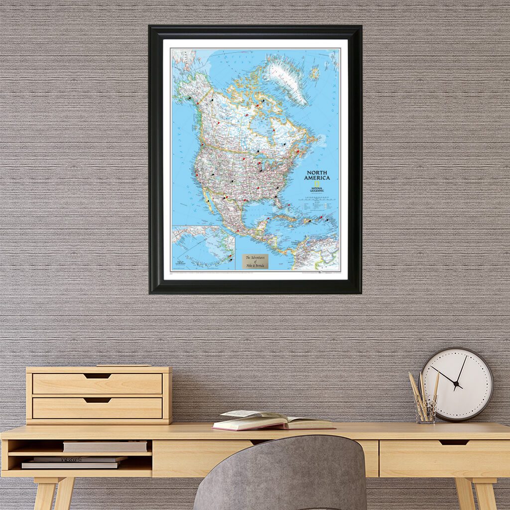 North America Push Pin Map | Detailed North America Map - Push Pin ...