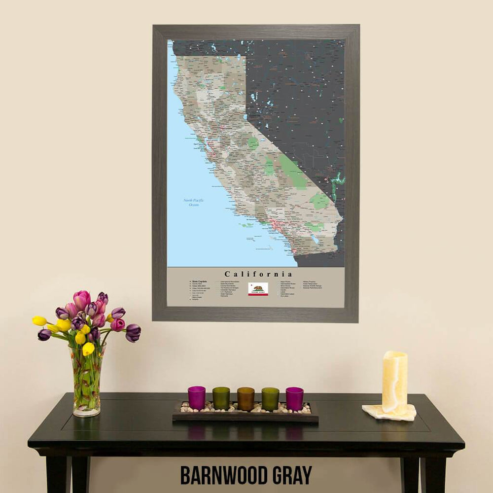 California County Travel Map | Detailed Map of California – Push Pin ...