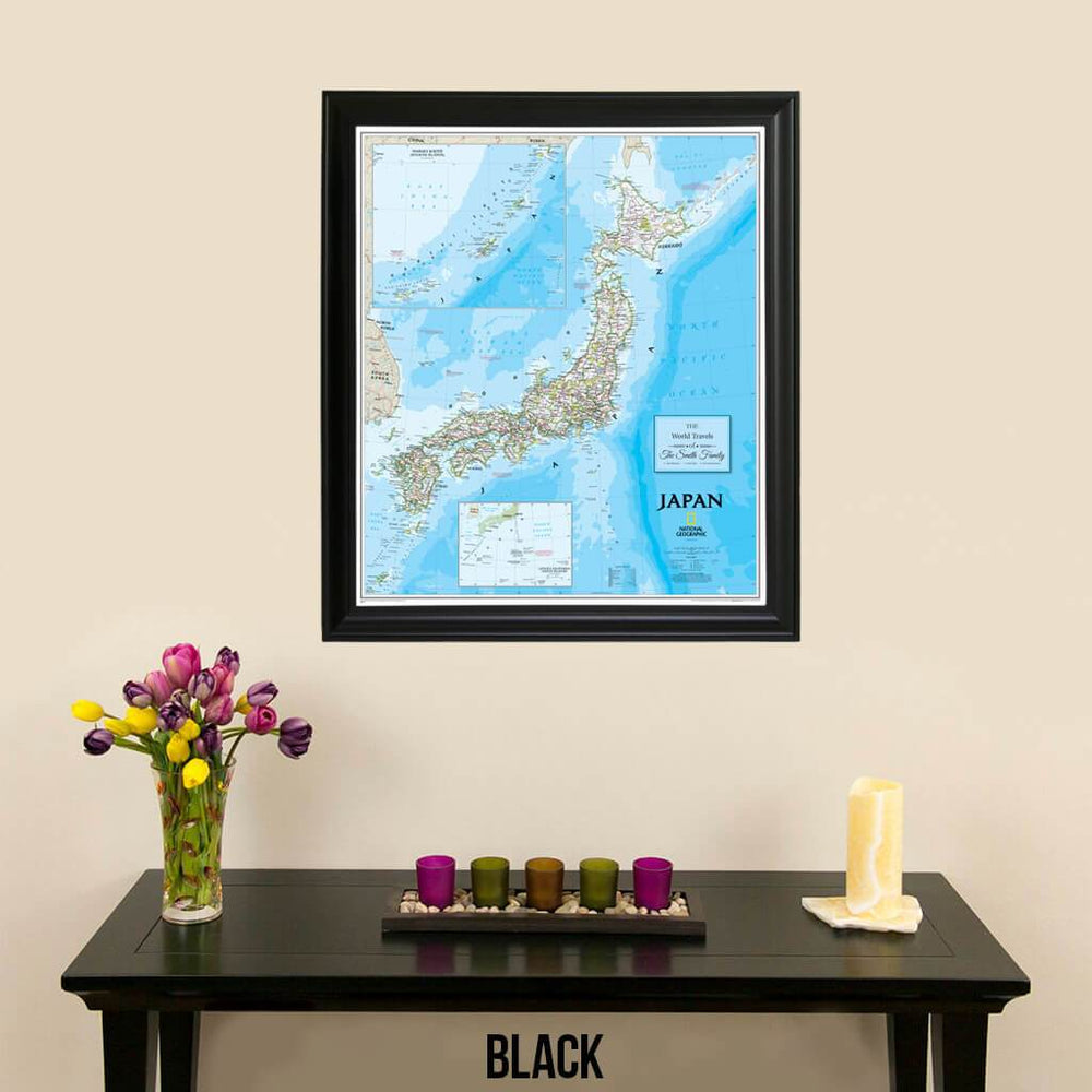 Canvas Map of Japan | Japan Wall Map with Pins | Travel Map of Japan ...