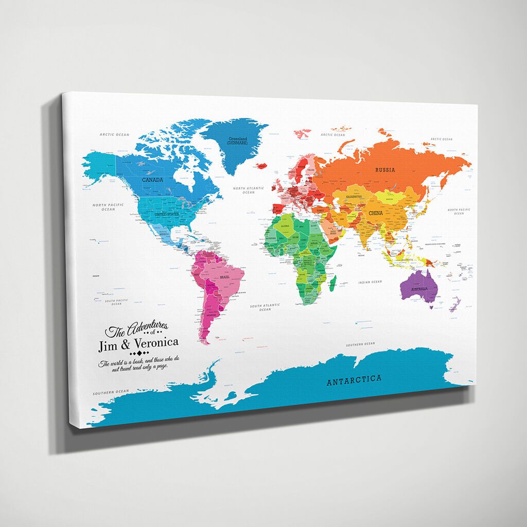Colorful World Map Poster