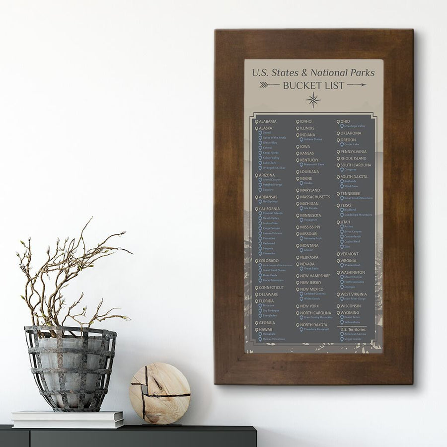 Bucket List Wall Art | Travel Trackers | Push Pin Travel Maps