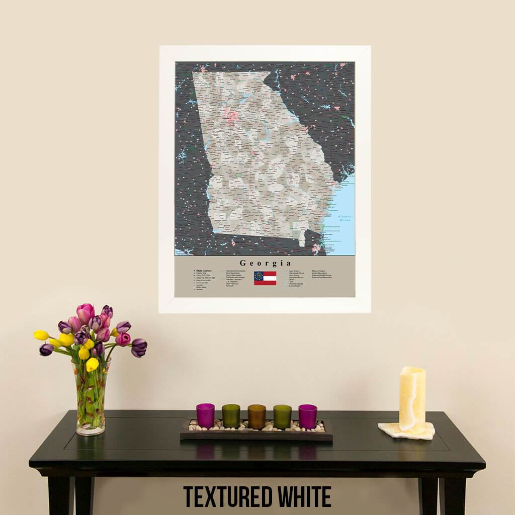 Personalized Map of Georgia | Framed Adventure Map - Push Pin Travel Maps