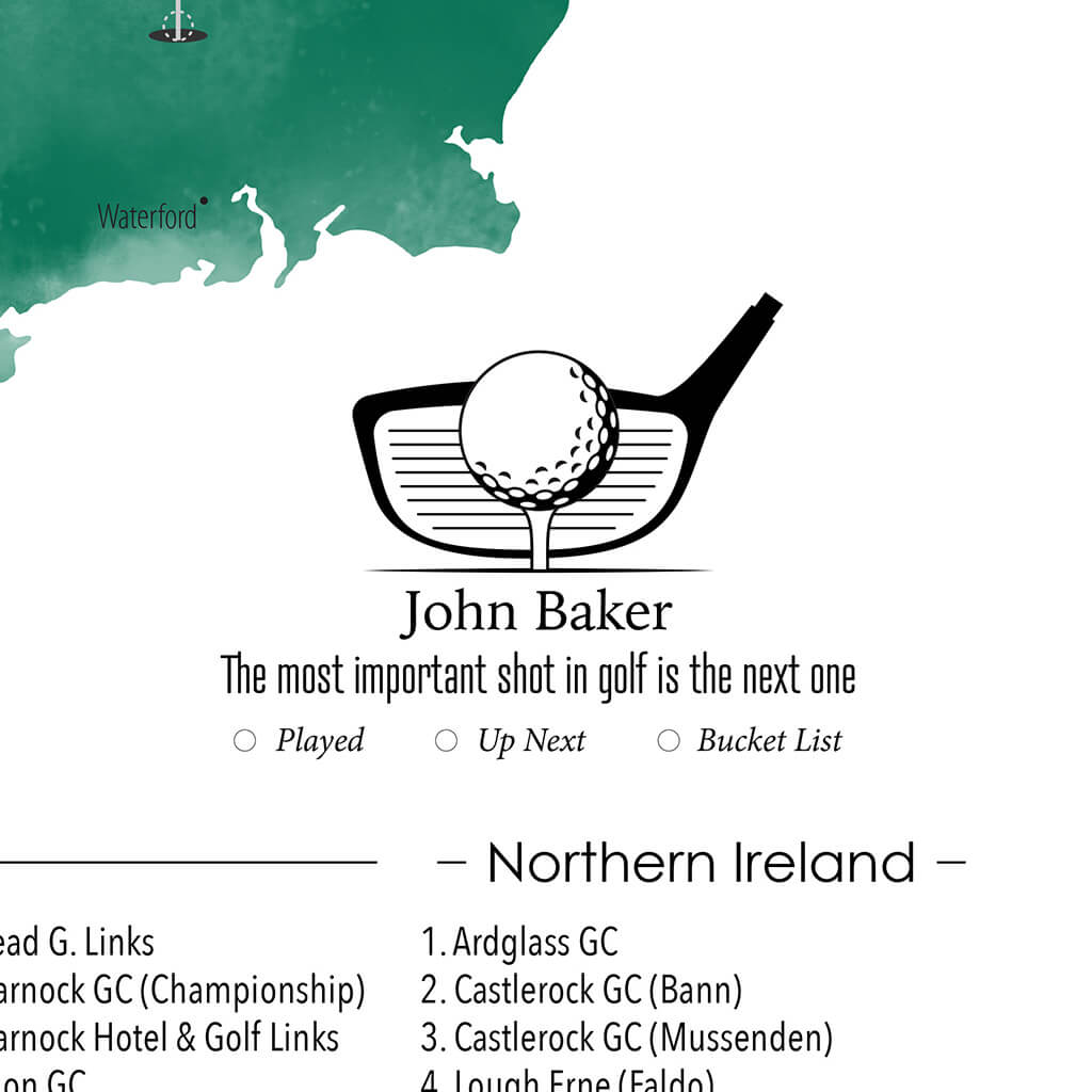 Pin Map of Ireland's Golf Courses | Ireland Golf Courses Map with pins ...