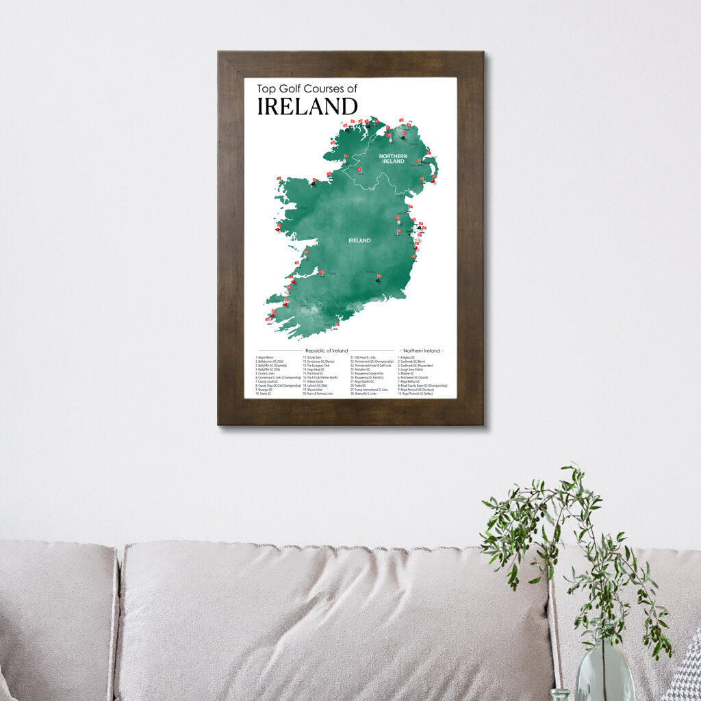 Pin Map of Ireland's Golf Courses | Ireland Golf Courses Map with pins ...