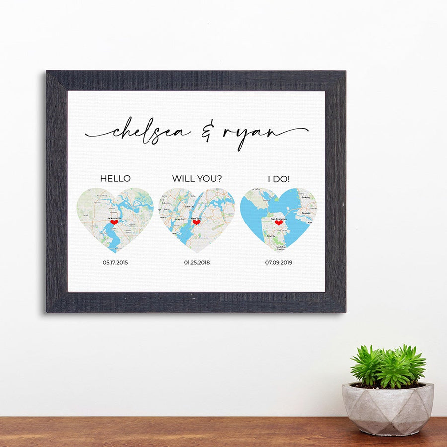Framed and Personalized World Travel Maps with Pins | Push Pin Maps ...