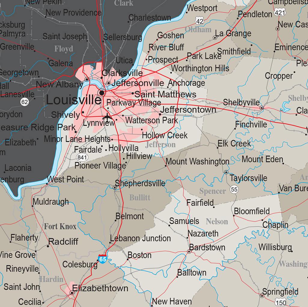 Kentucky State Travel Map | Interactive Adventure Map - Push Pin Travel ...