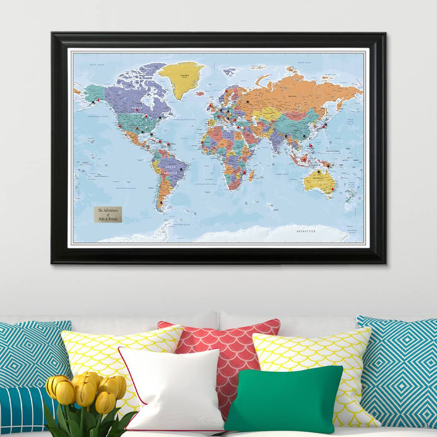Map Your Travels With Our World And Us Travel Maps With Pins Push Pin