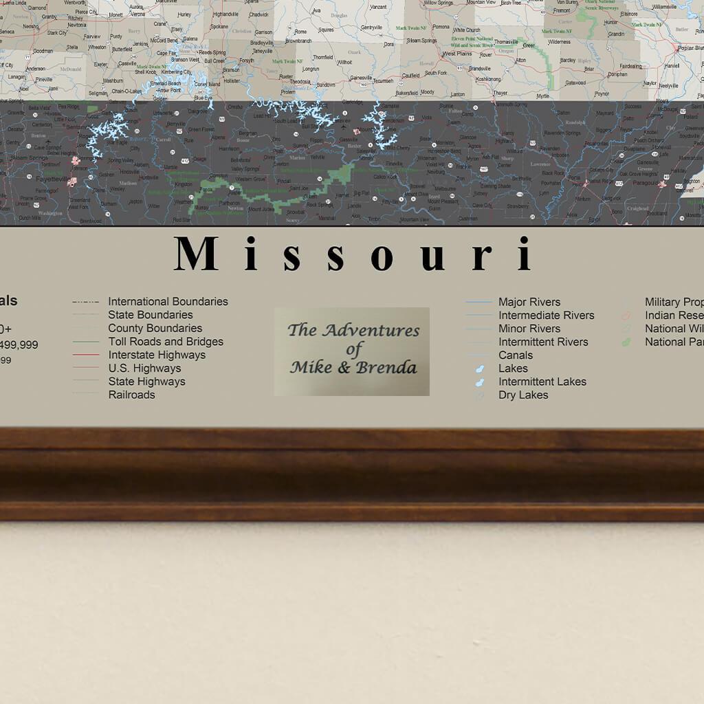 Missouri Travel Map | Personalized Missouri Map | Push Pin Travel Maps
