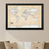 Pastel World Map with Pins | Modern World Map – Push Pin Travel Maps