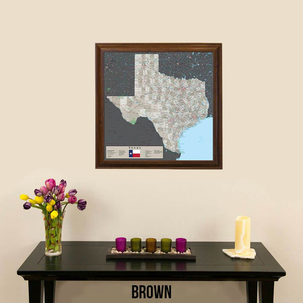 Personalized Travel Map of Texas | Texas Travel Map Pin Board – Push ...