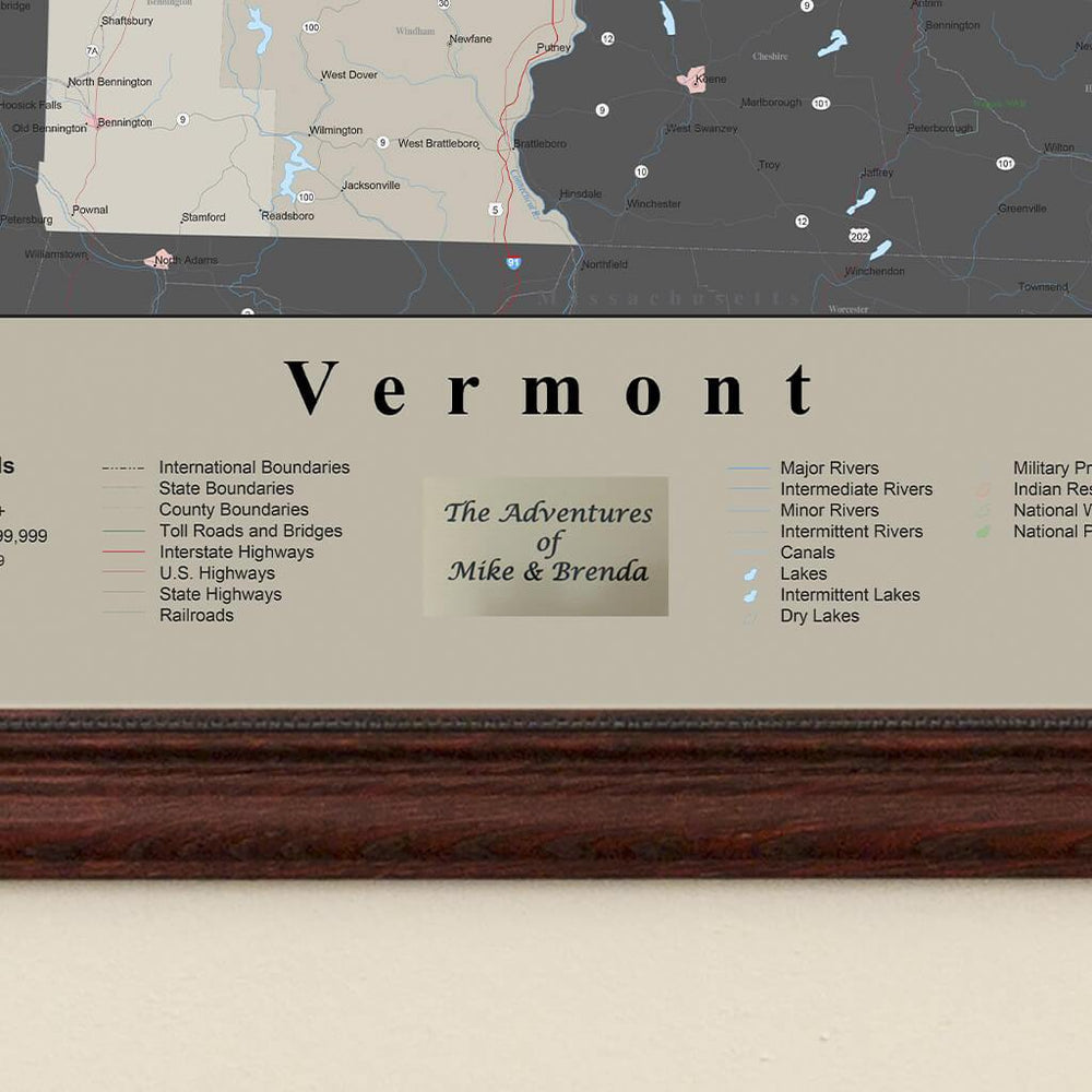Vermont Travel Map with Pins | State Map of Vermont – Push Pin Travel Maps
