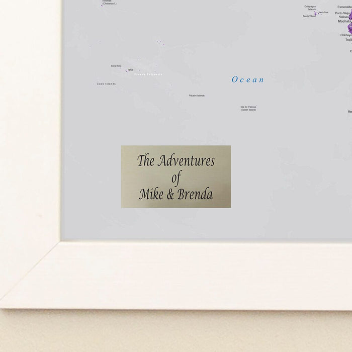 Vibrant Violet Watercolor World Map | Travel Related Gift – Push Pin ...